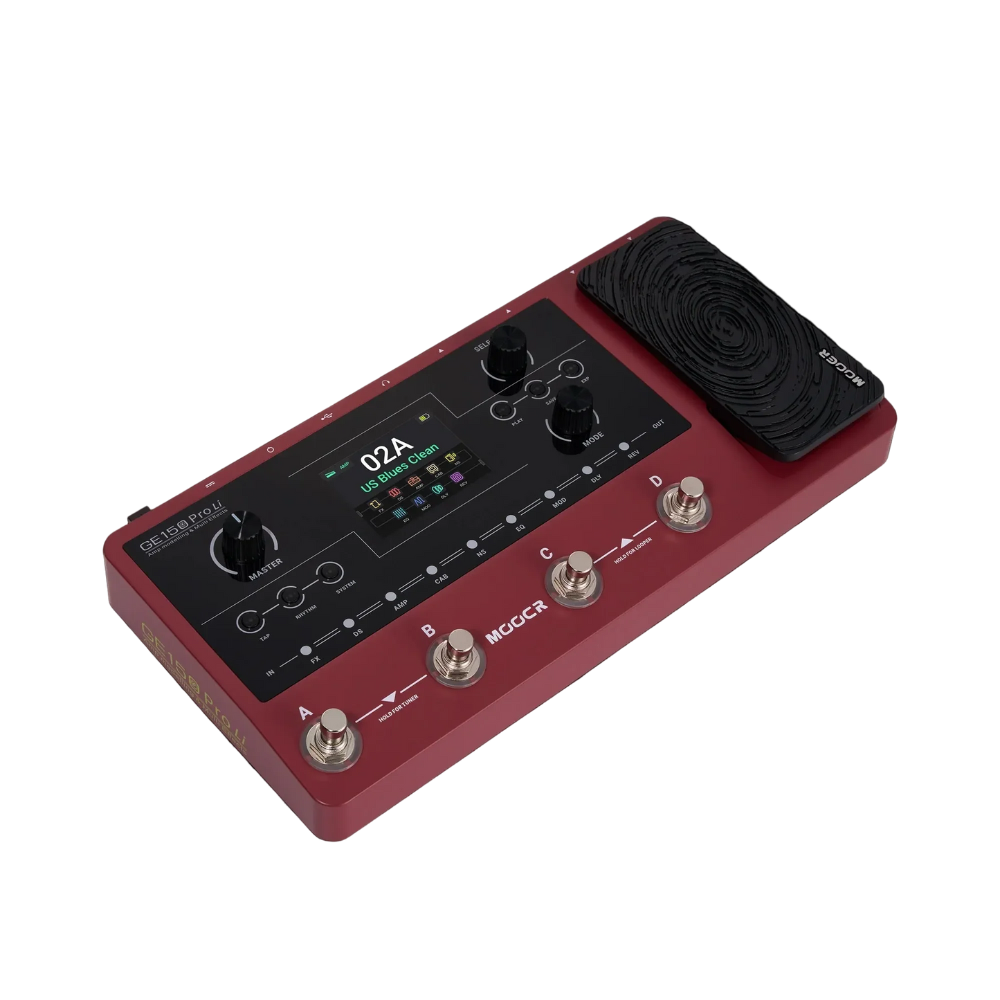 Mooer GE-150 Pro Li Guitar Multi-Effects Processor (Red) – Crossroads Music